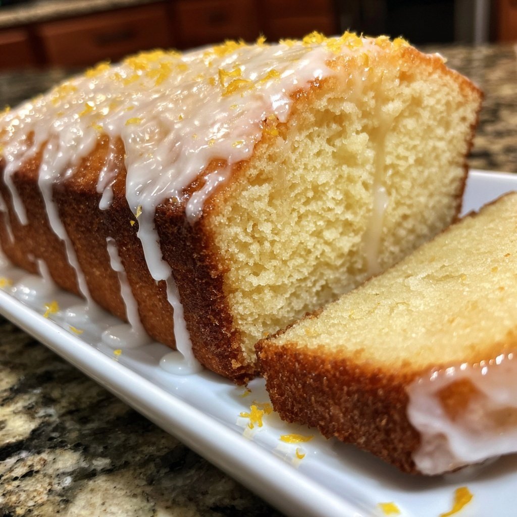 Vanilla Pound Cake with Lemon Glaze - Cookcraftdaily